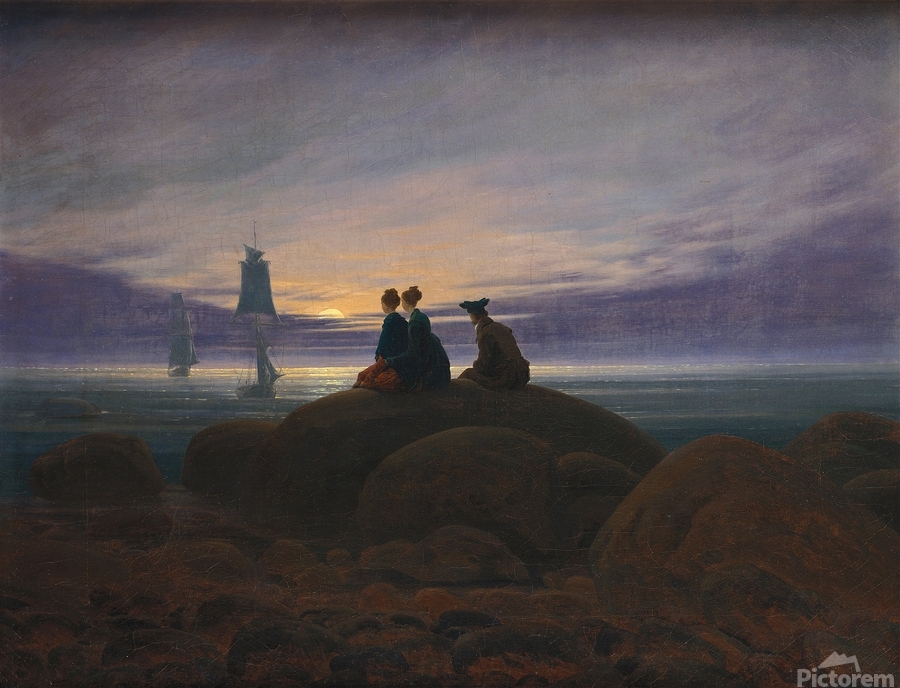 Moonrise over the Sea [1822] by Caspar David Friedrich [1774–1840] by ...